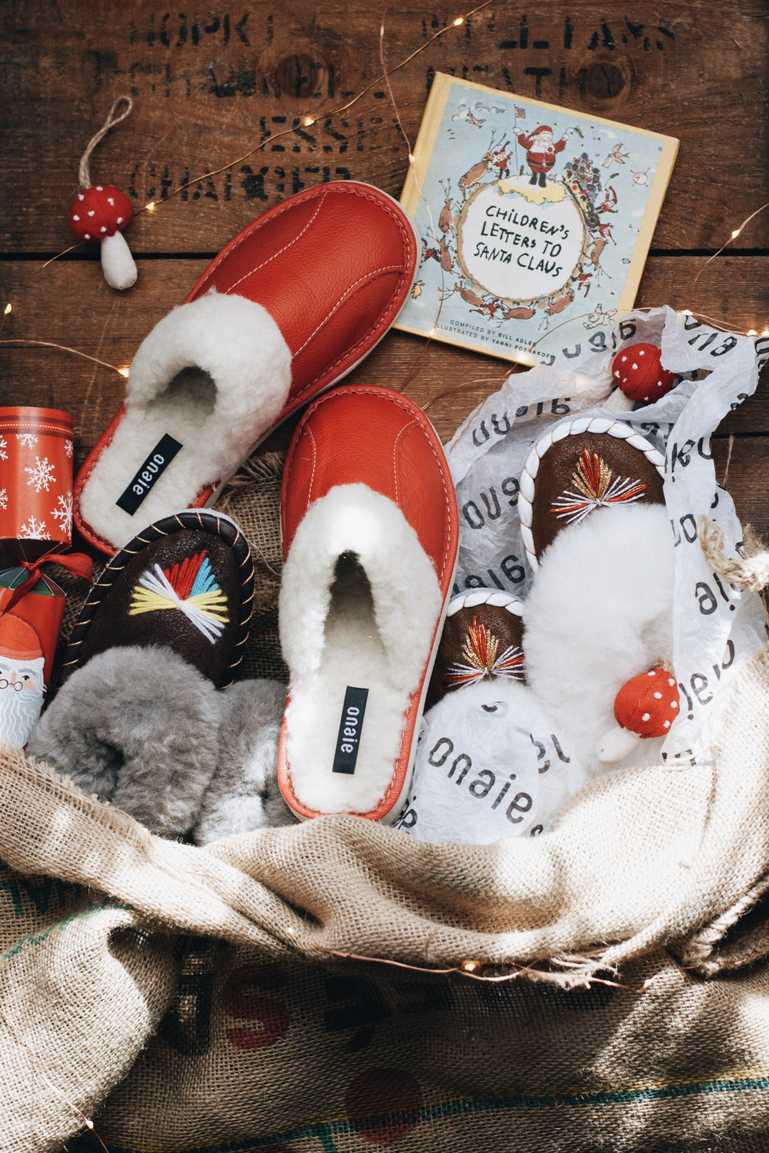 Genuine Handmade Embroidered Sheepskin Slippers – ONAIE